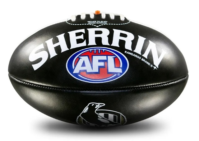 Collingwood Magpies AFL Sherrin Team Logo Ball | Size 2 - SHERRIN
