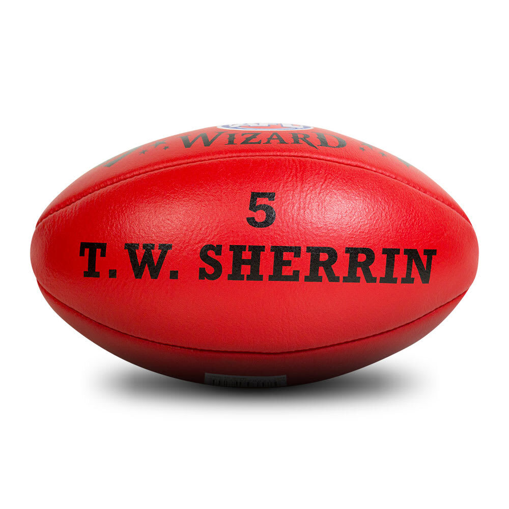 Sherrin Wizard Leather Red Size 5