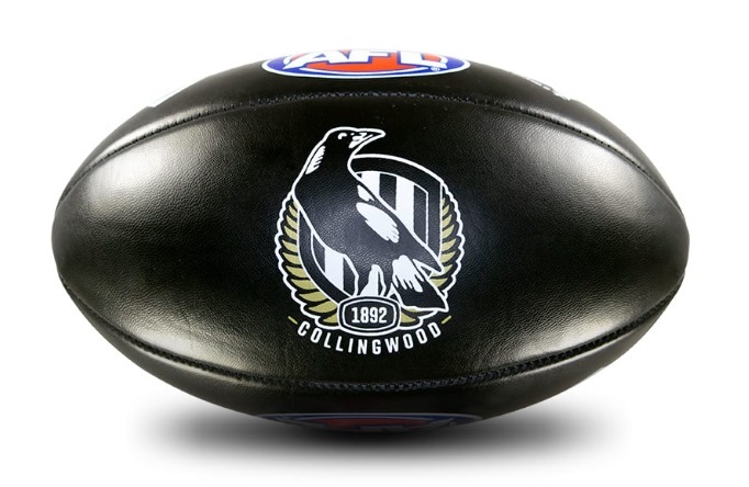 Collingwood Magpies AFL Sherrin Team Logo Ball | Size 2 - SHERRIN