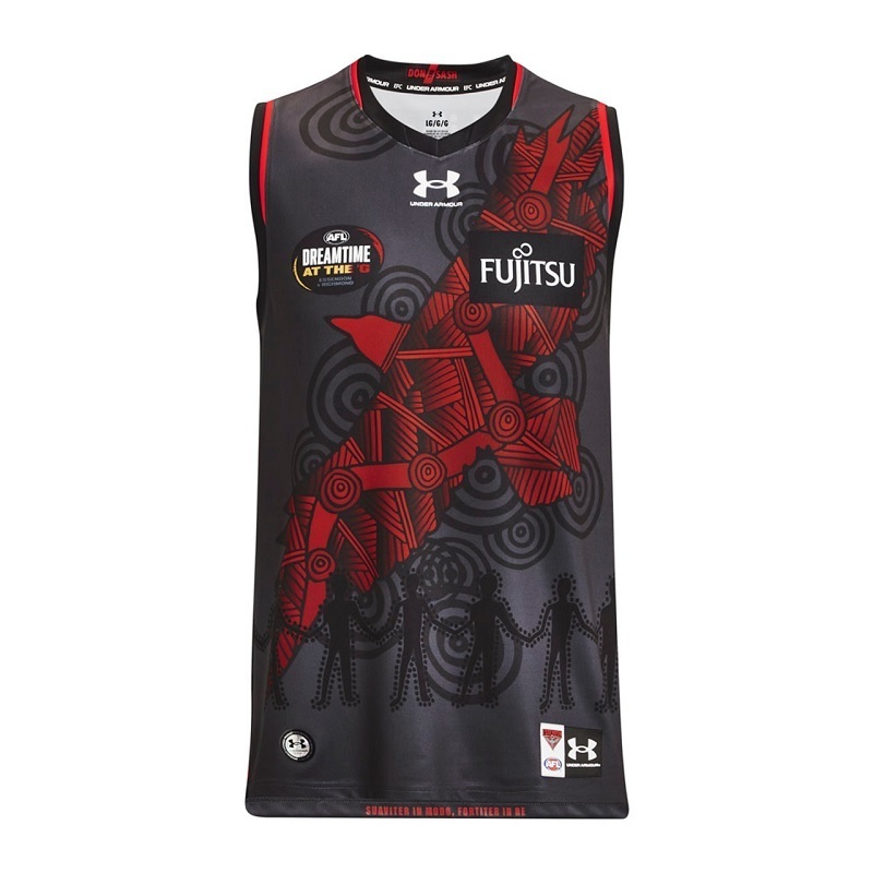 Essendon Bombers AFL UNDER ARMOUR Youth Indigenous Guernsey
