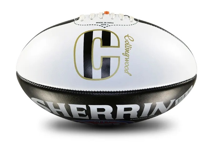Collingwood Magpies AFL Sherrin Team Logo Ball | Size 2 - SHERRIN