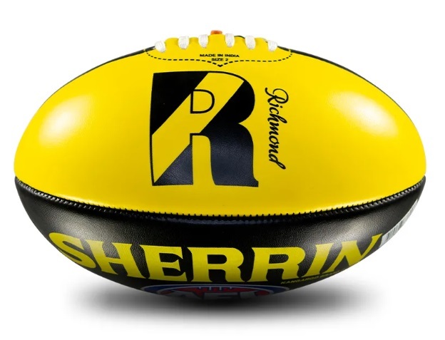 Richmond Tigers AFL Sherrin Team Logo Ball | Size 2 - SHERRIN