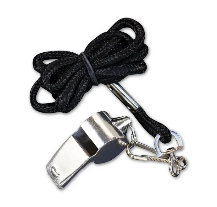 Sherrin Metal Whistle with Lanyard