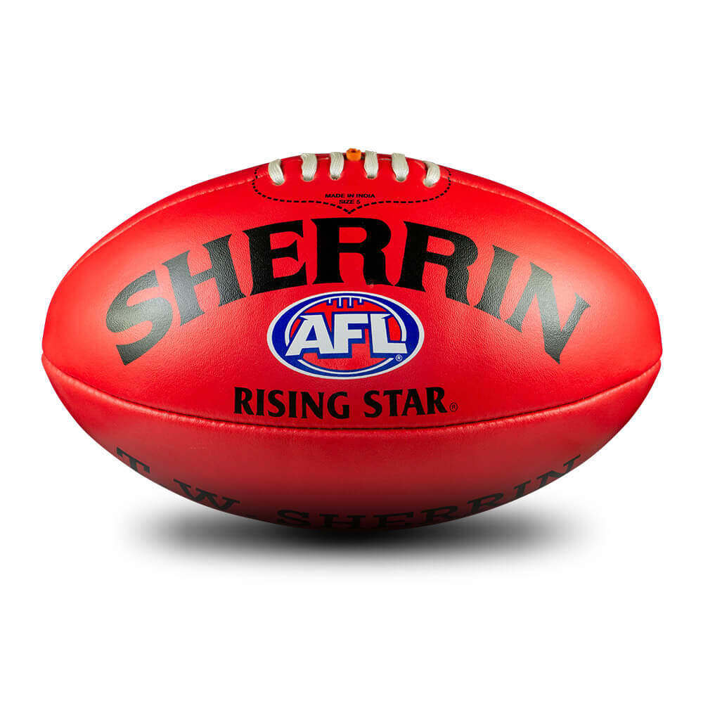 Sherrin Grass Surface Rising Star Size 4 - Red Leather