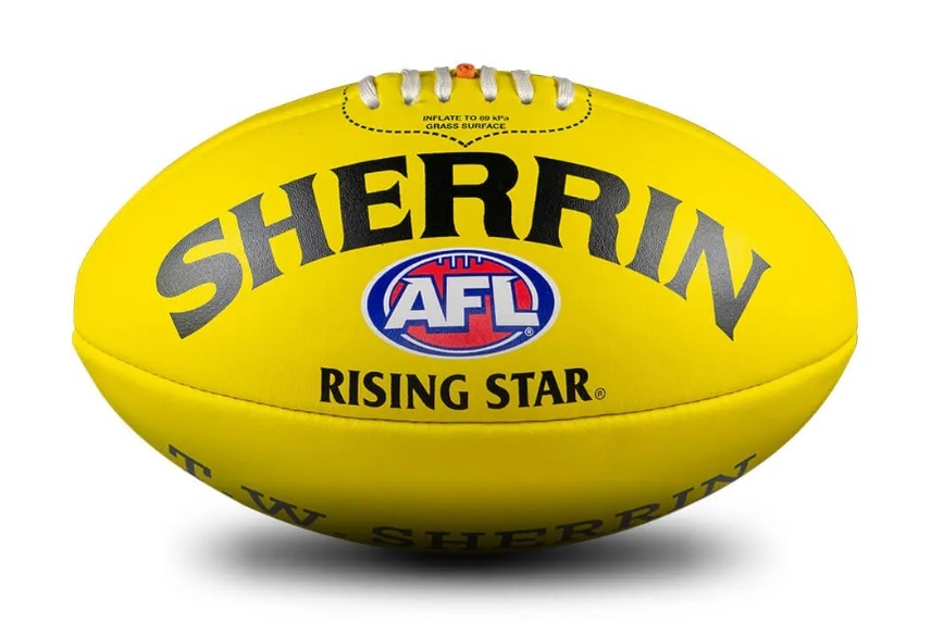 Sherrin Grass Surface Rising Star Size 5 - Yellow Leather