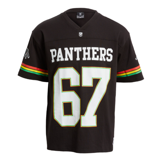 Penrith Panthers NRL COTTON-ON Mens Oversized Grid Iron T-Shirt