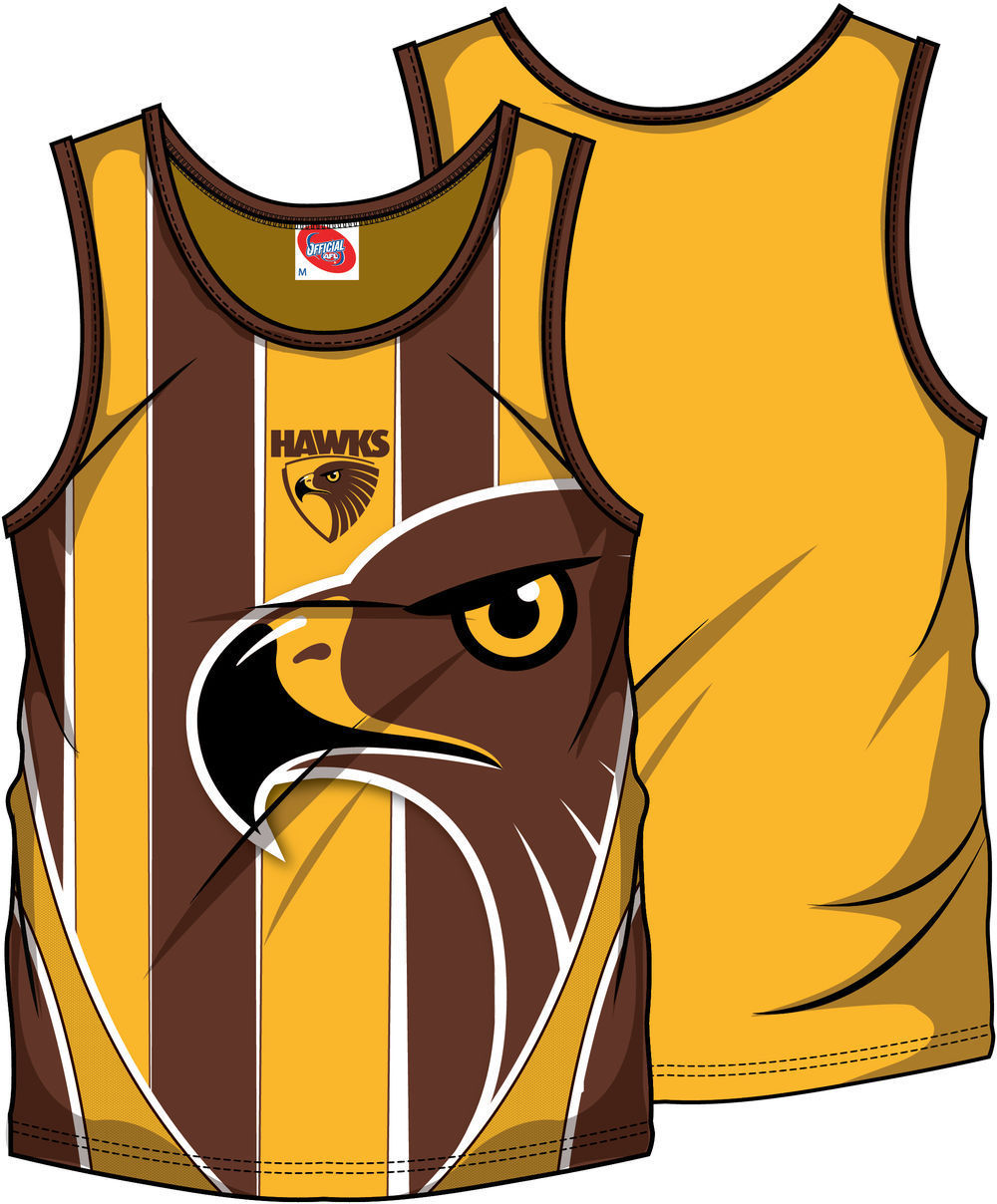 AFL Mens SHD Singlet Hawthorn Hawks
