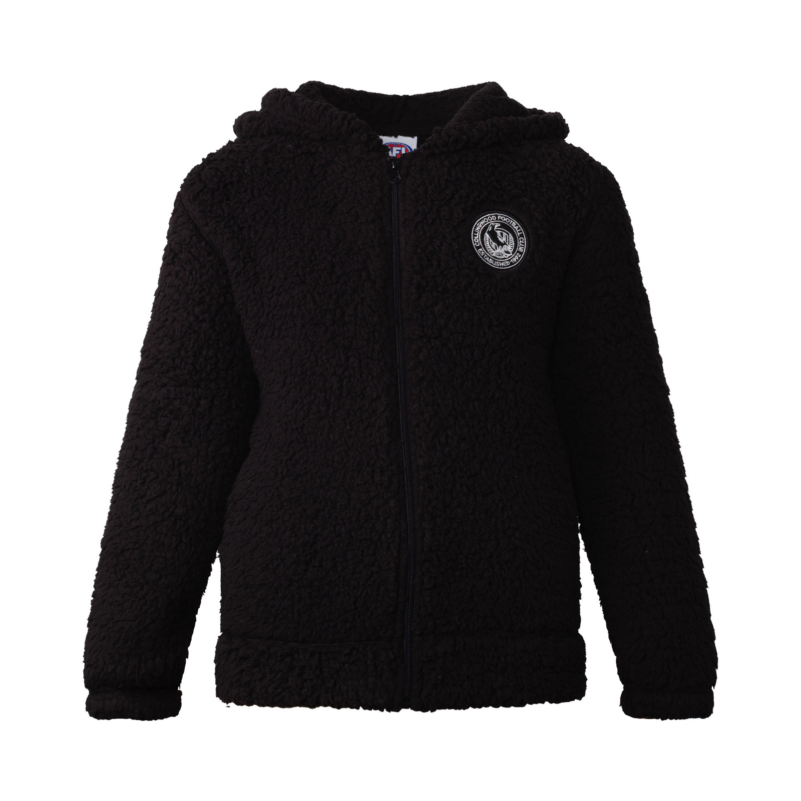 Collingwood Magpies Youth Sherpa Fleece Jacket