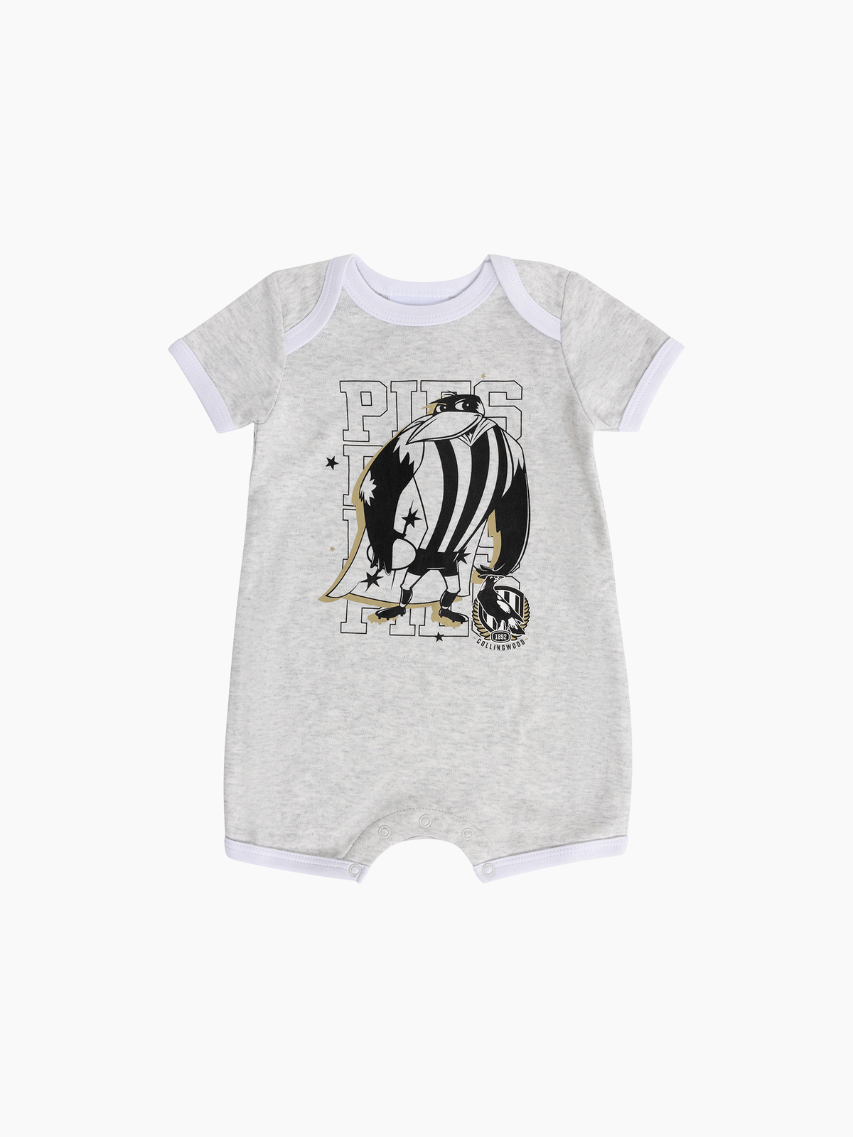Collingwood Magpies AFL Baby Play Romper