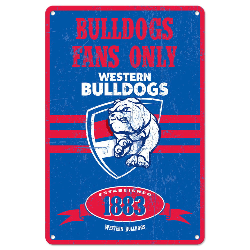 Western Bulldogs Retro Metal Sign