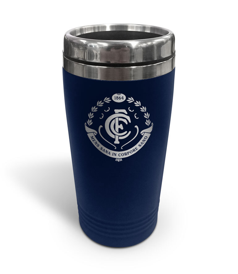 AFL S/Steel Travel Mug Carlton Blues