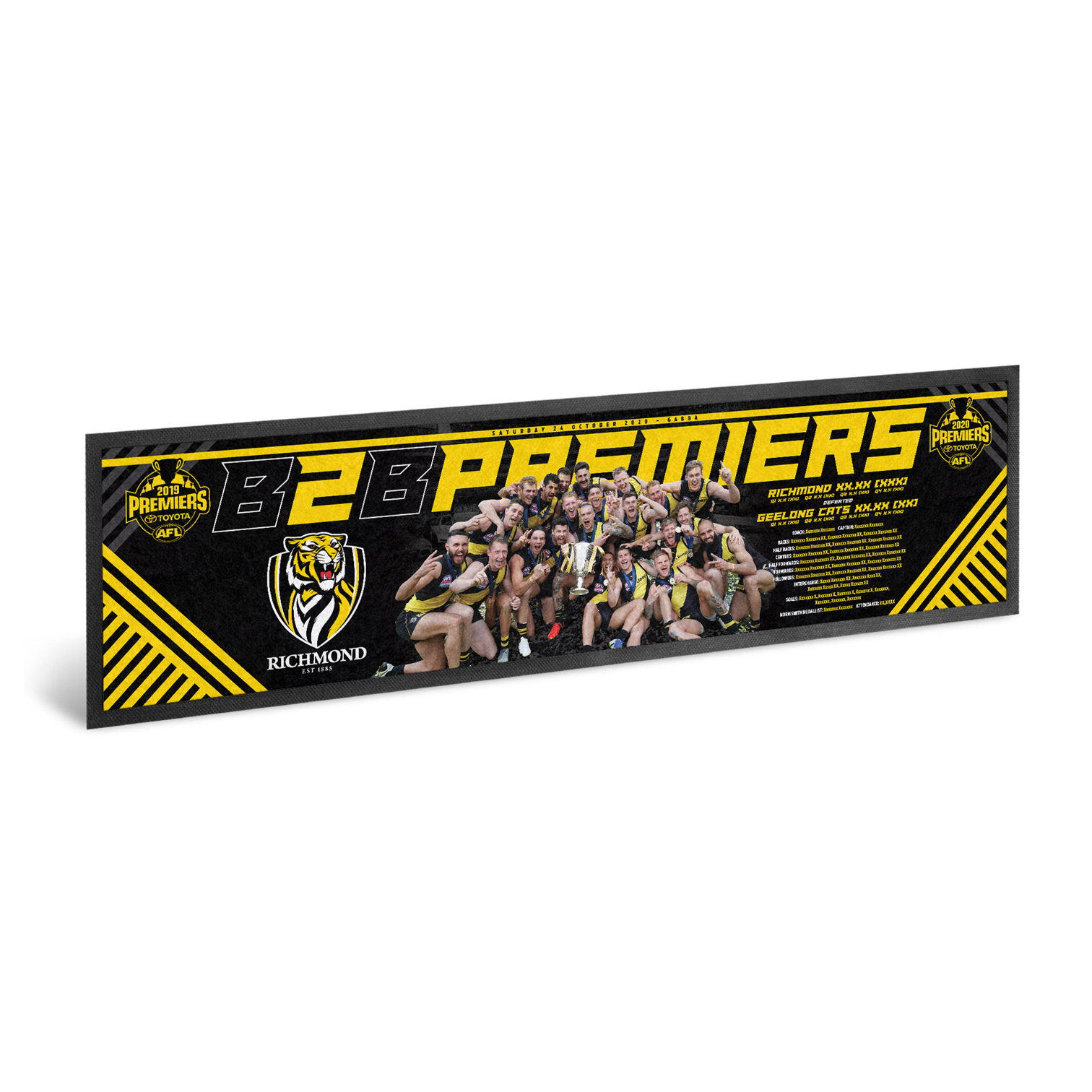 Richmond Tigers 2020 Premiers Bar Runner | P2