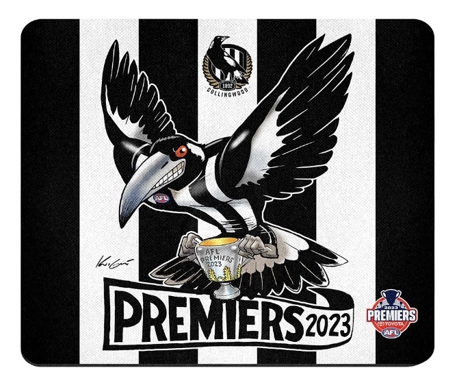 Collingwood Magpies 2023 Premiers Mark Knight Mousemat