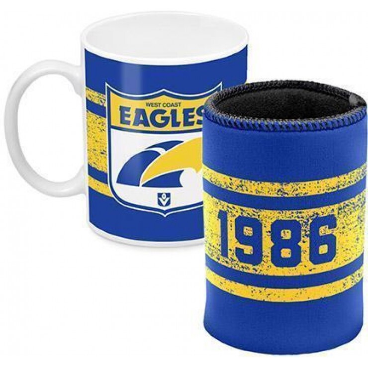 AFL Mug & Can Cooler Pk West Coast Eagles