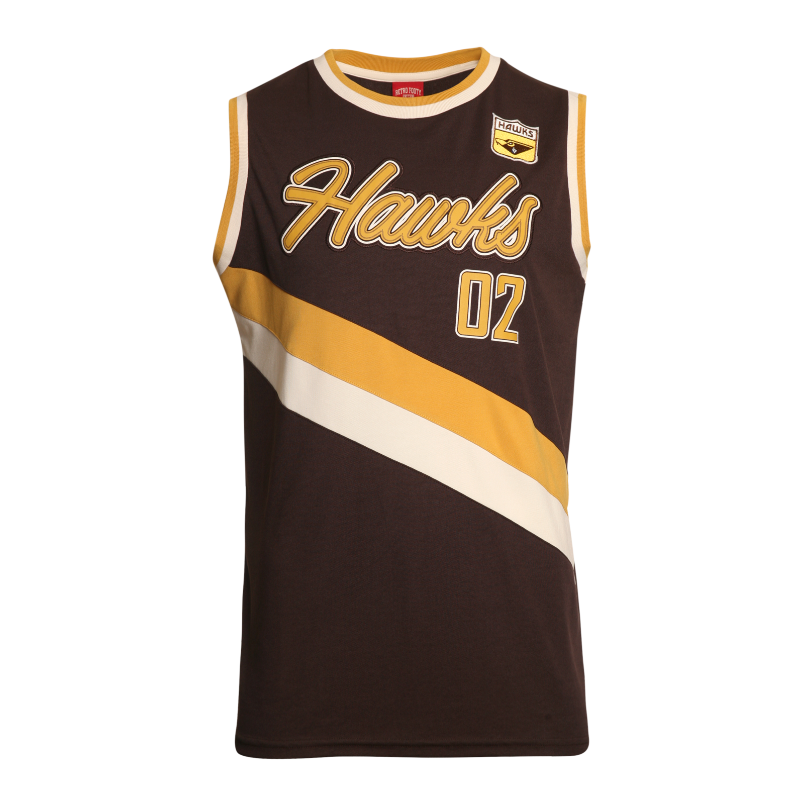Hawthorn Hawks AFL Summer Mens Throwback Singlet