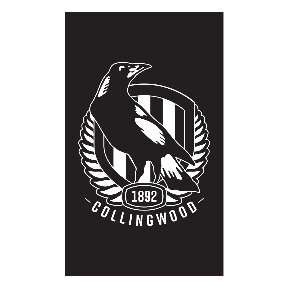 AFL Supporter Wall Flag 90X150 Collingwood Magpies